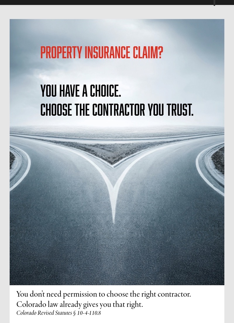 Insurance Claim? Your choice of Contractor